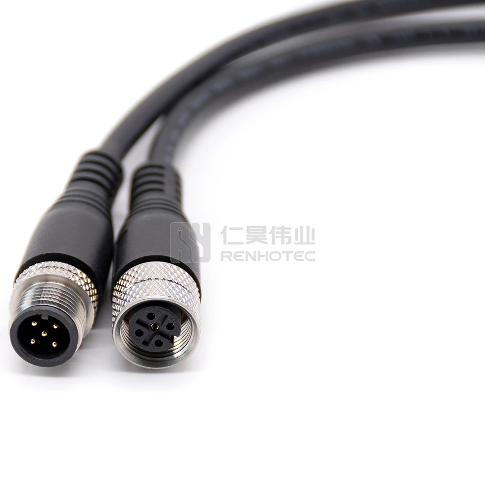 Waterproof Ip67 M12 Cable Connector X Code Can Bus Electric Wire ...