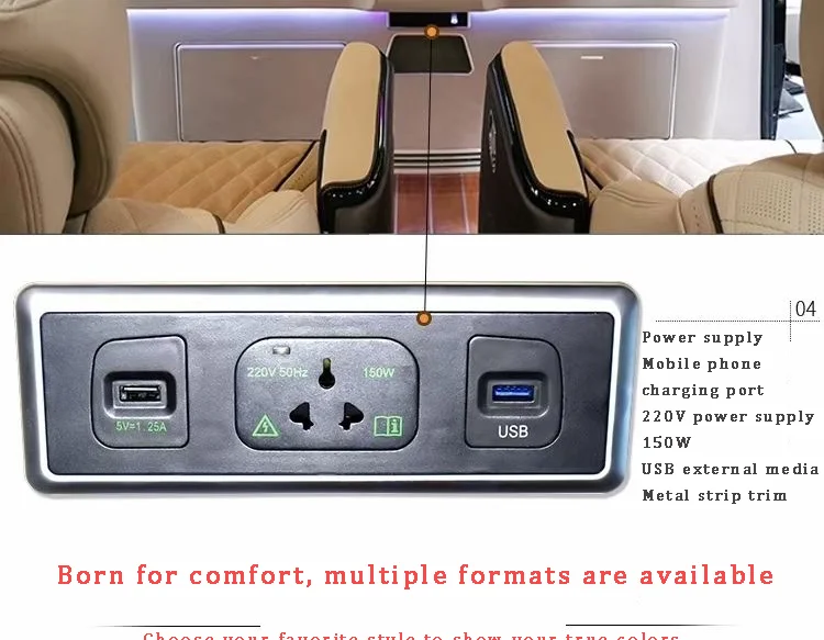 V-class V220D V250D Interior Upgrade with TV Wall & Partition