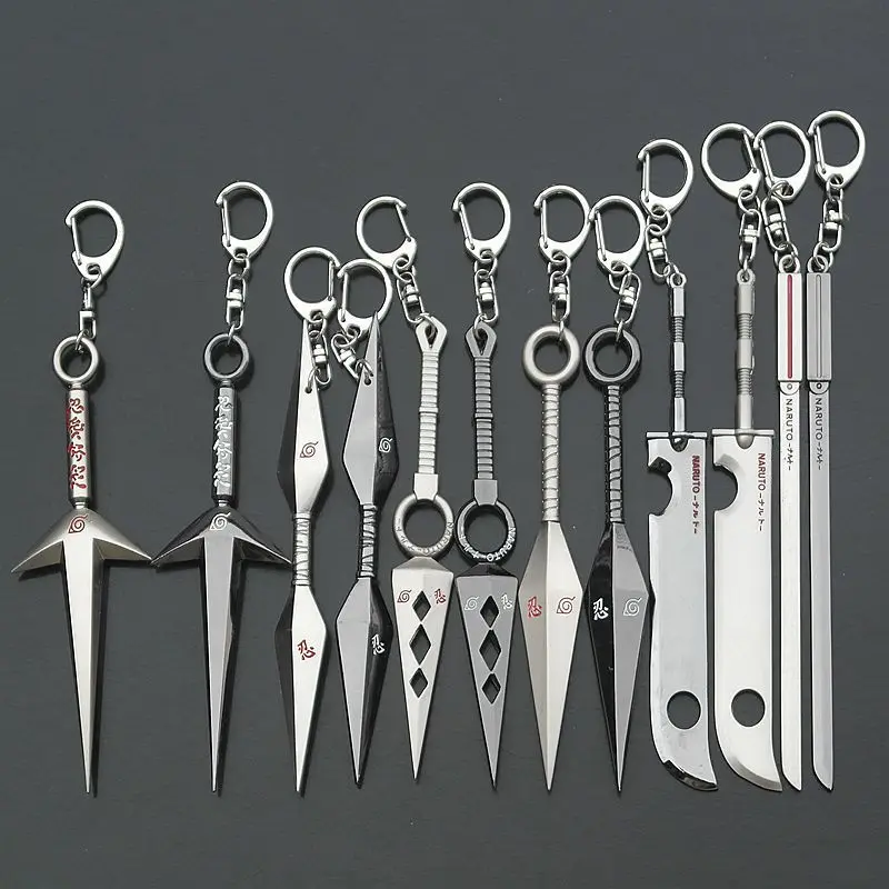 Kakashi Ninja Kunai Weapon Keychains Sword Key Chains Anime Keychain ...