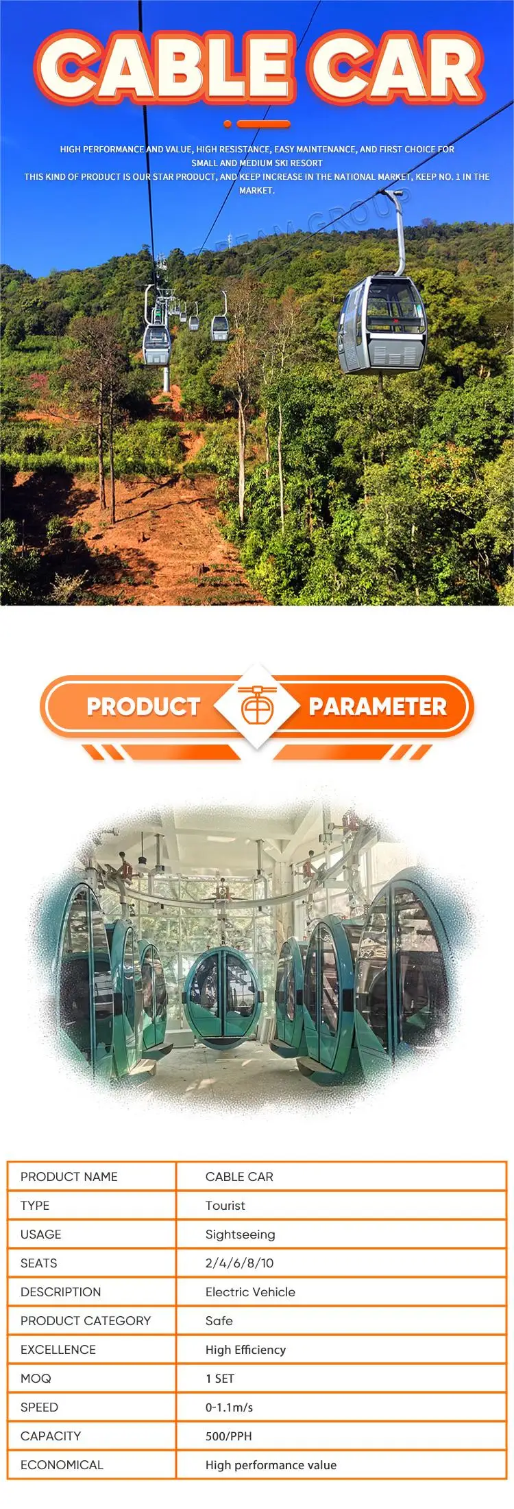 Basket Ropeway Sightseeing Tour - Cable Car Manufacturer