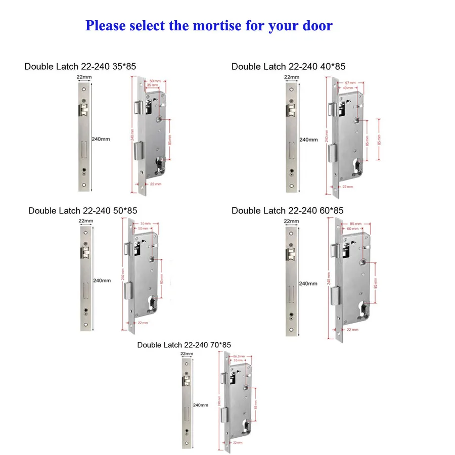 5050 Stainless Steel Lock Body - Smart Mortise Lock Quality