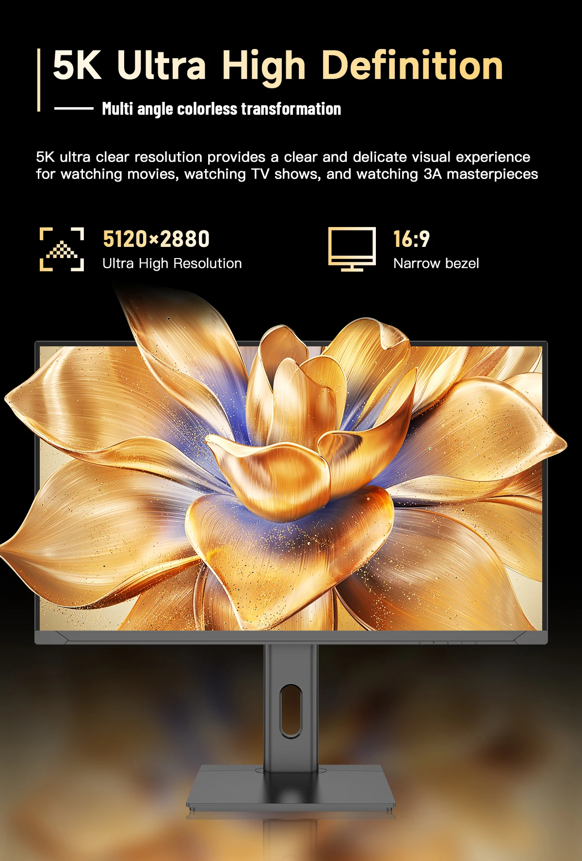 5K 4K 2K 300Hz Full HD Gaming Monitor 27 Inch Ips 0.5ms High Brush ...