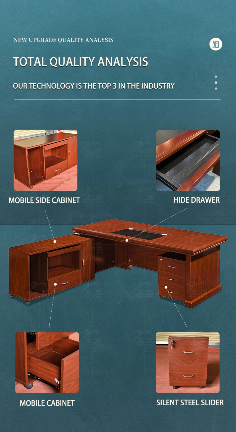 Executive Desk - Veneer Table Finish for Office Furniture