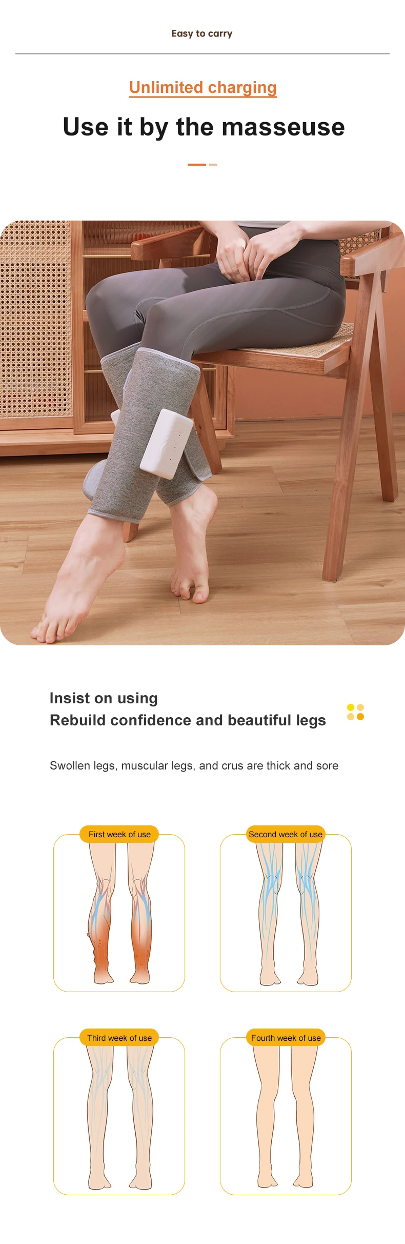 New Leg Massage Apparatus Kneading Hot Compress Air Bag Electric Air ...