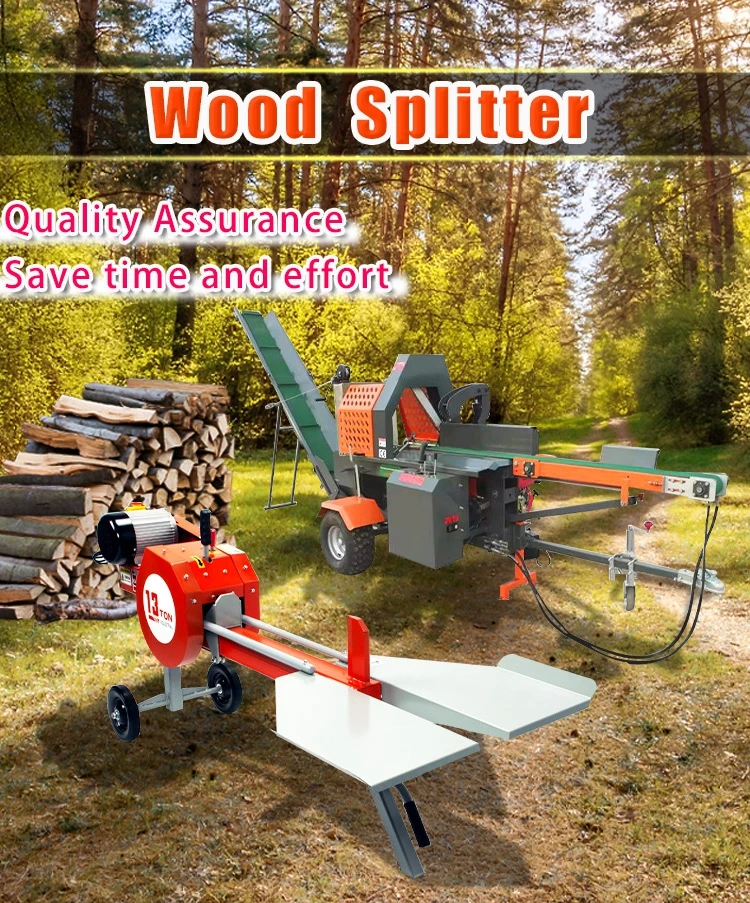 18 Ton Hydraulic Electric Log Splitter Wood Log Splitter Machine Double ...
