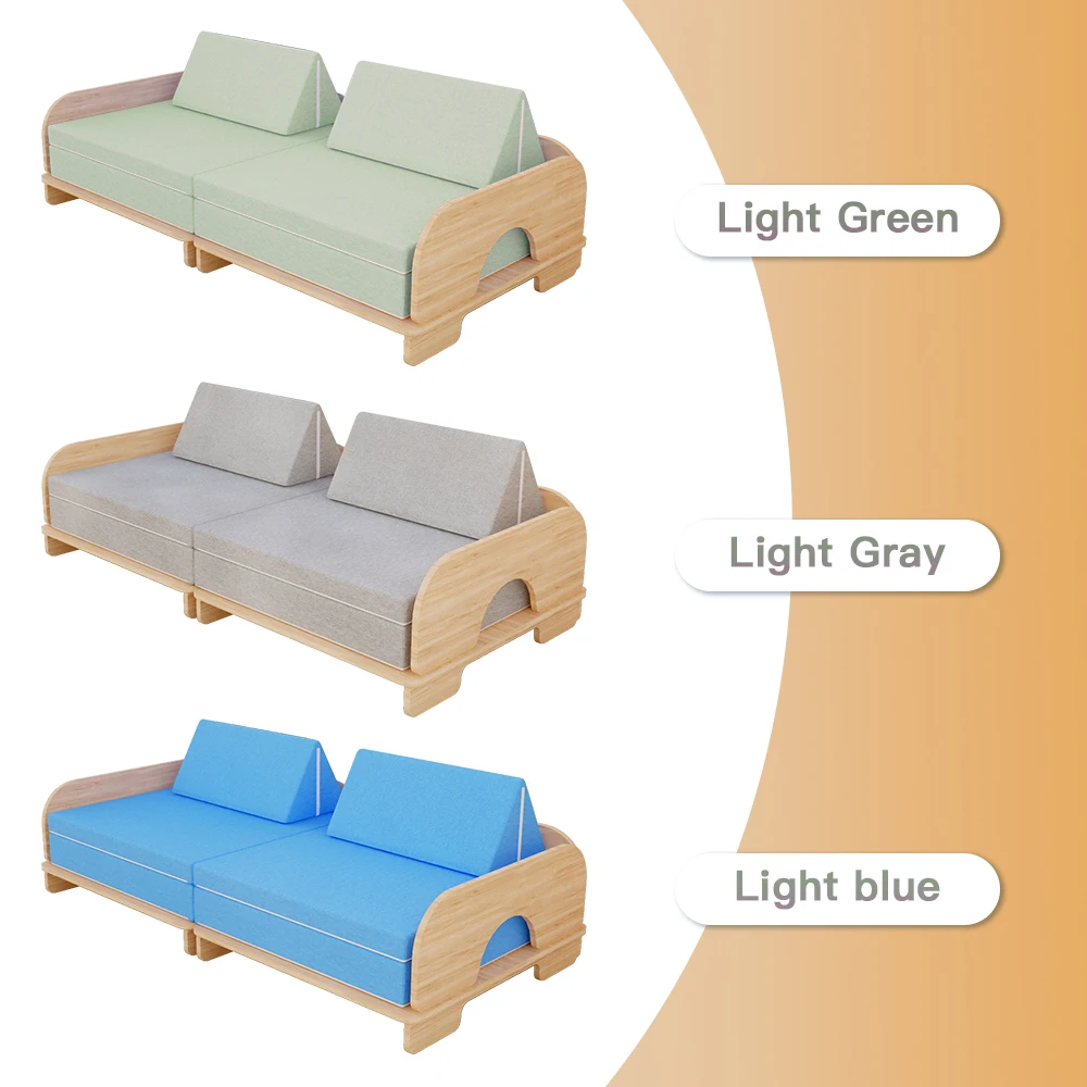 Saien Wooden Frame Multi-functional Sectional Sofa Furniture Floor ...