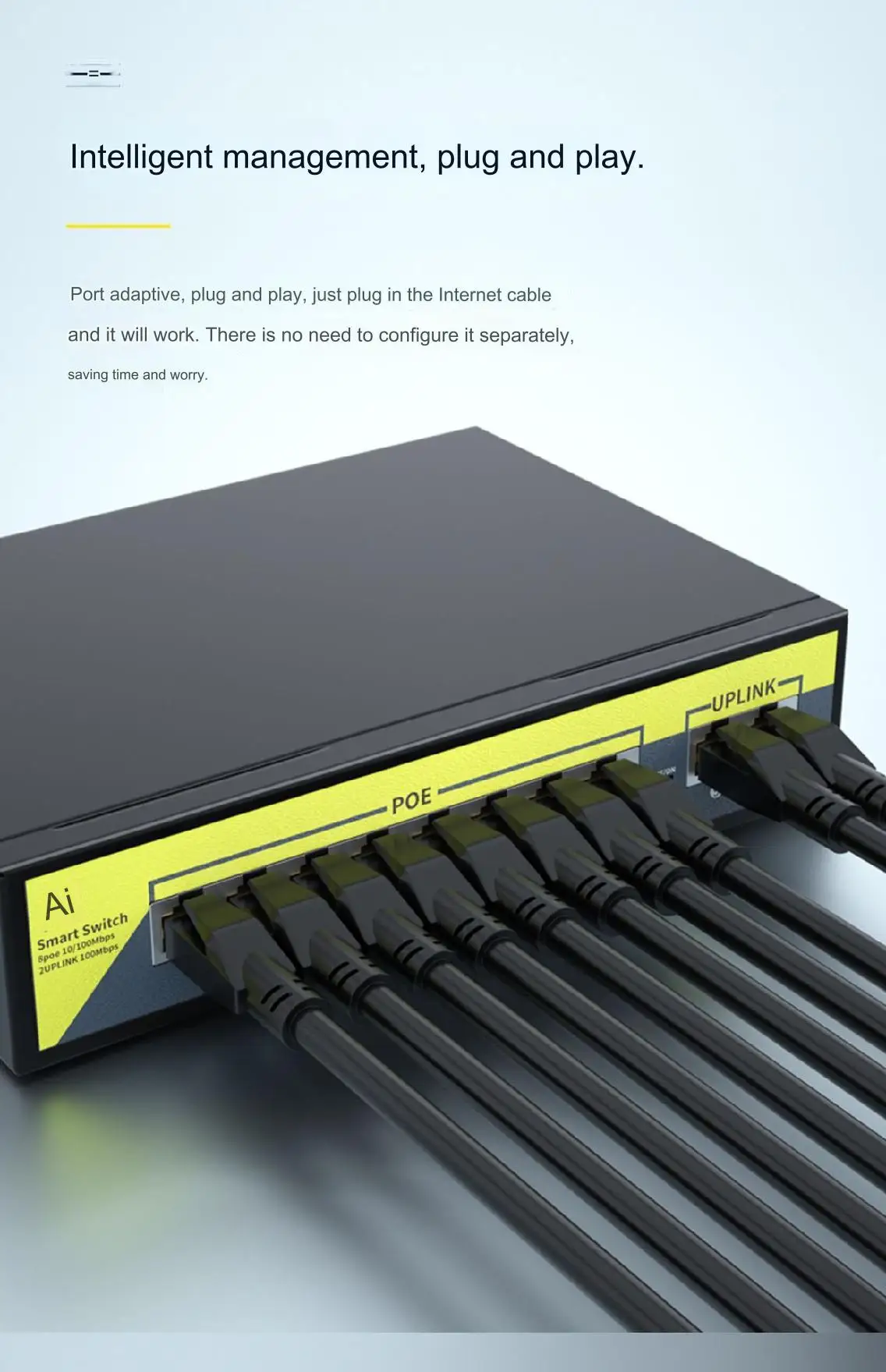 10 Ports Lightning Protection Standard Poe Power Supply Switch Gigabit ...