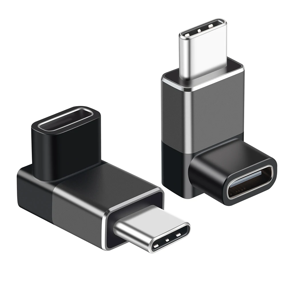 90 Degree Elbow USB C Male to Female Adapter 40Gbps 240W Right Angle ...