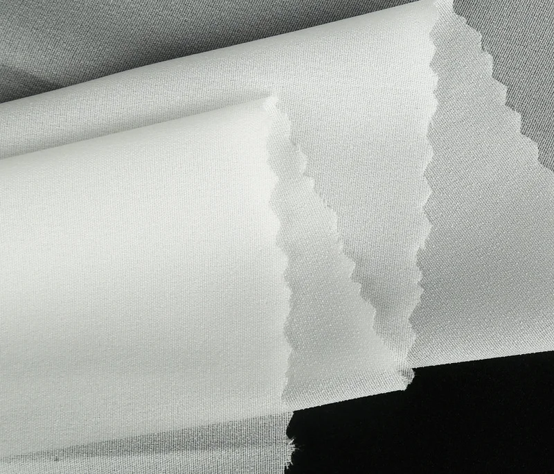 PA PES 30D 50D 75D Waterjet Loom Double Dot Woven Interfacing