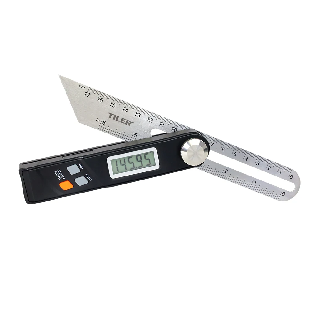 Tiler T-bevel Gauge & Protractor Digital Angle Finder Full Lcd Display & 8" Stainless Steel ...