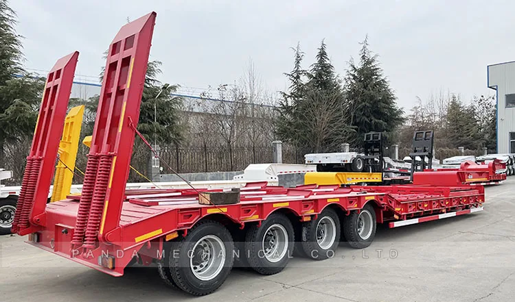 Pandamech Construction Machine Carrier 17.5m Low Bed Lowbed Expand Semi ...