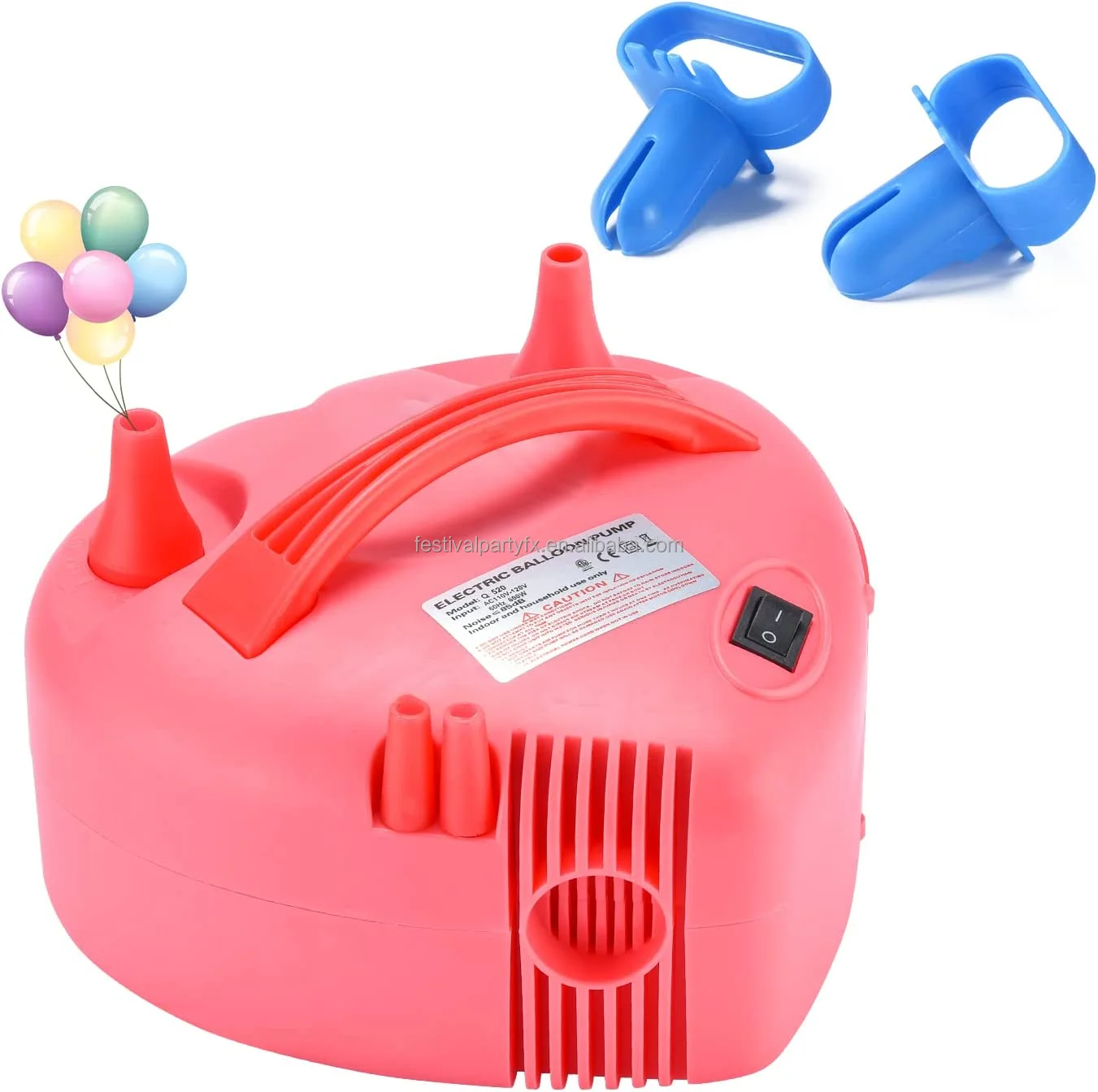 Hand Machine Helium Heart Portable Inflator Inflating Double Hole ...