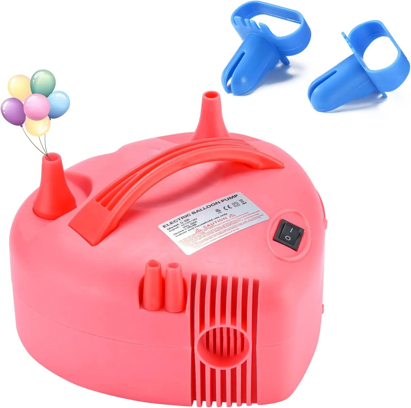 Hand Machine Helium Heart Portable Inflator Inflating Double Hole ...