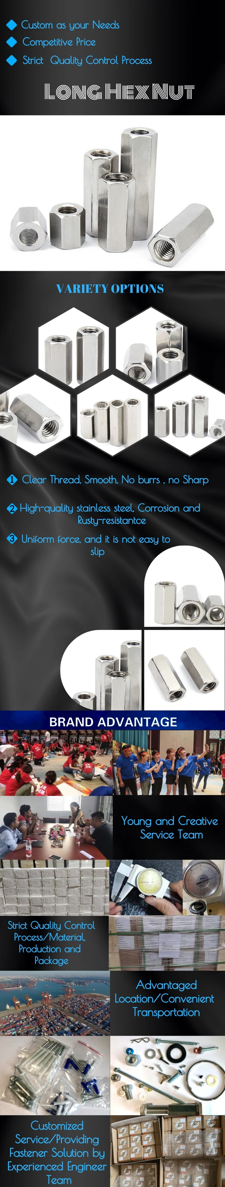 Din 6334 Hex Long Coupling Nut - Buy Din 6334 Coupling Nut,Hex Coupling ...