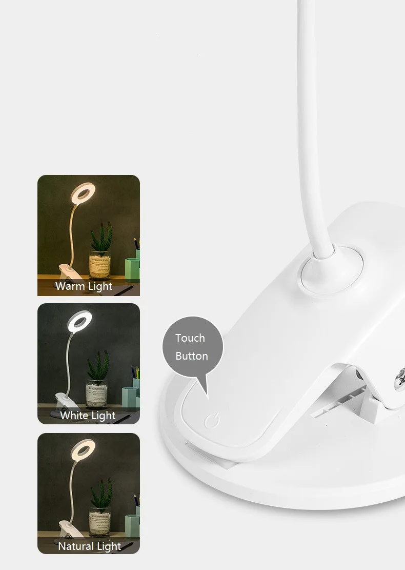 Hot Selling Portable Swing Led Desk Lamp With Clamp Dimmable Reading ...