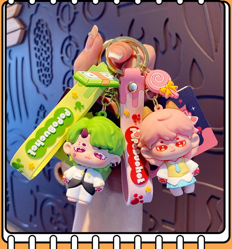 Genuine Cartoon Beast Era Series Epoxy Doll Keychain Cute Female ...