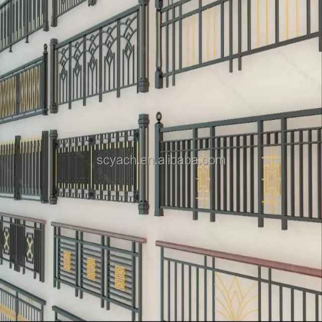 Retro Modern Balcony Corridor Stairs Swimming Pool Park Road Partition ...