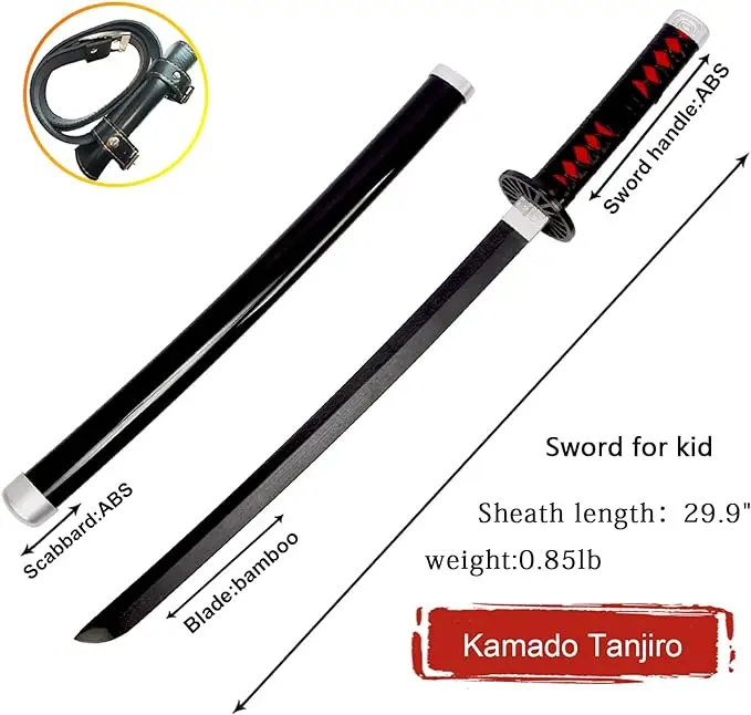 41inch Tiktok Wood Ninja Samurai Sword Real Katana Sword Real Japanese ...