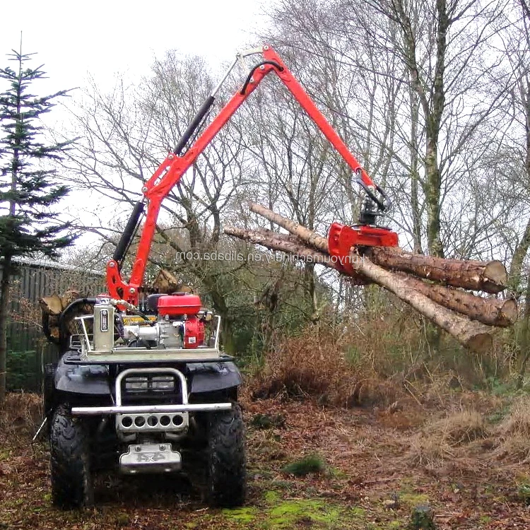 Towable Timber Logging Loader Trailer 3400 Self Loading ATV Log Trailer ...