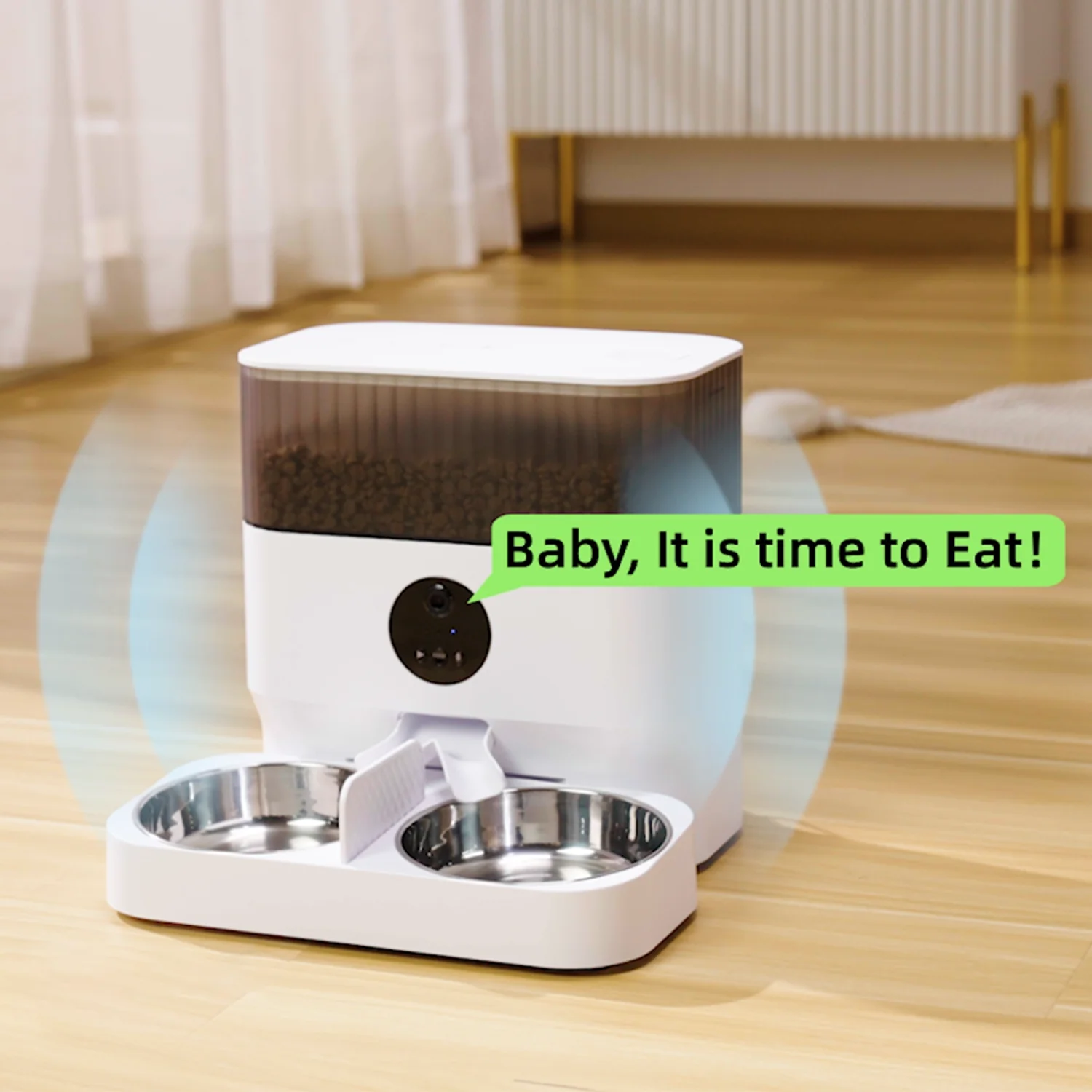 Wholesale Double Plate Auto Video Camera Dog Cat Food Dispenser 5L