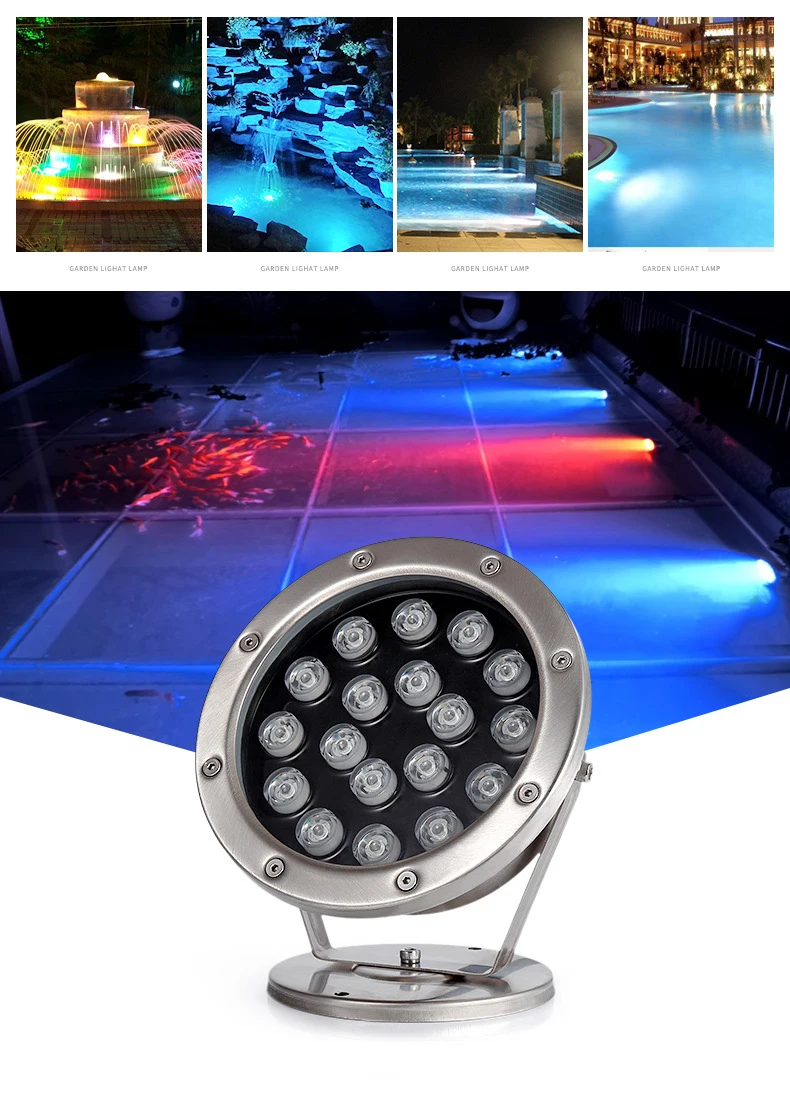 Adjustable LED Underwater Lamps for Swimming Pools