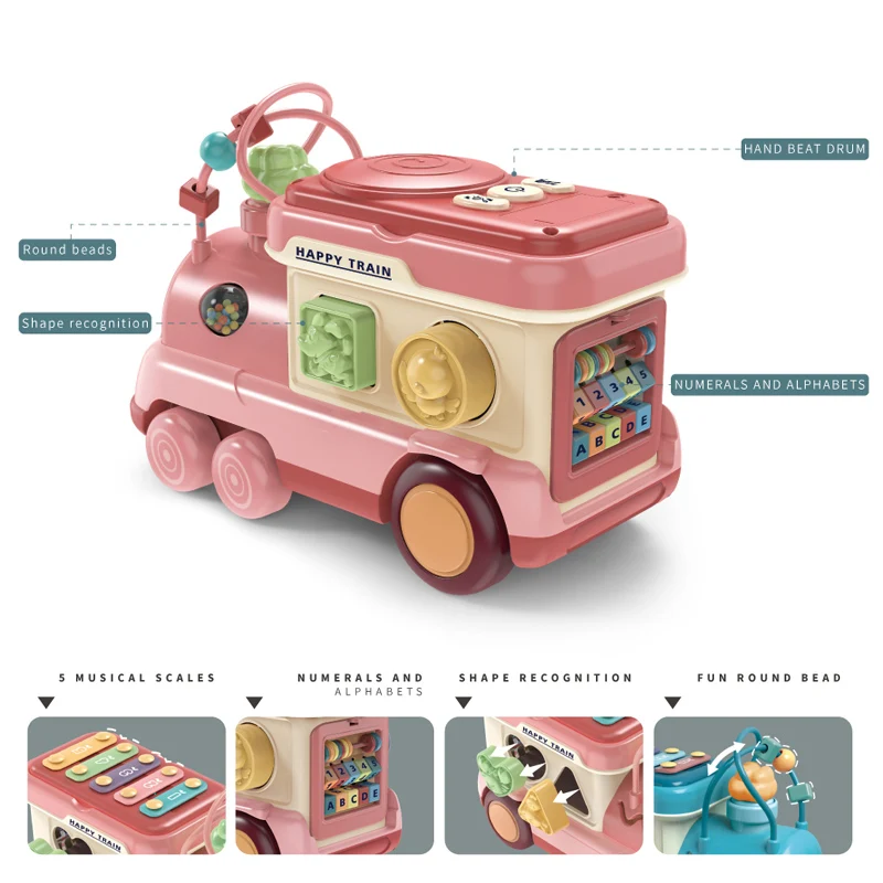 Kids Educational Cartoon Musical Instrument Vehicle Multi-Functional ...