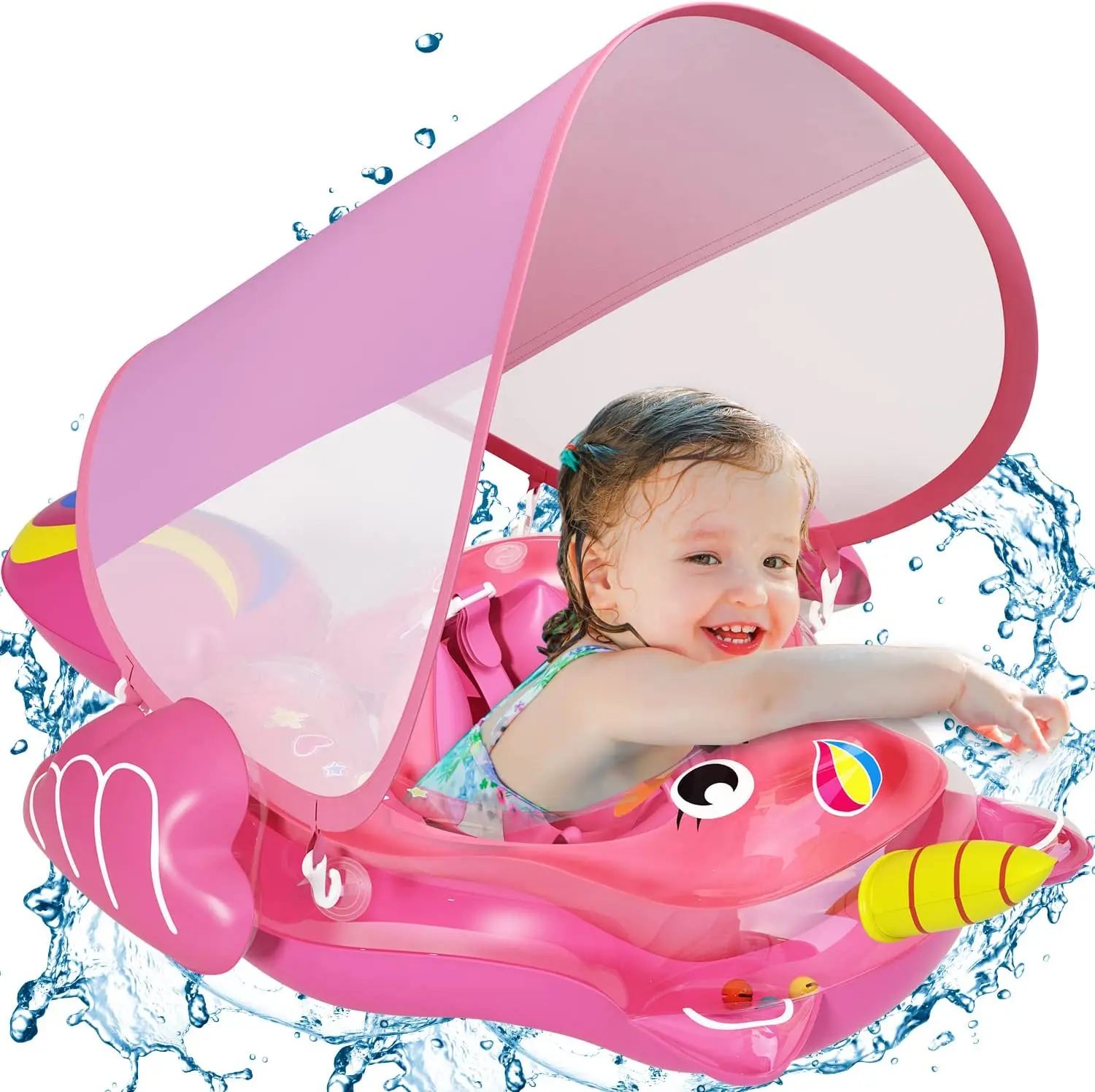 Children Kids Pool Float Backstroke Baby Swim Floaty For Newborn 3-36 ...