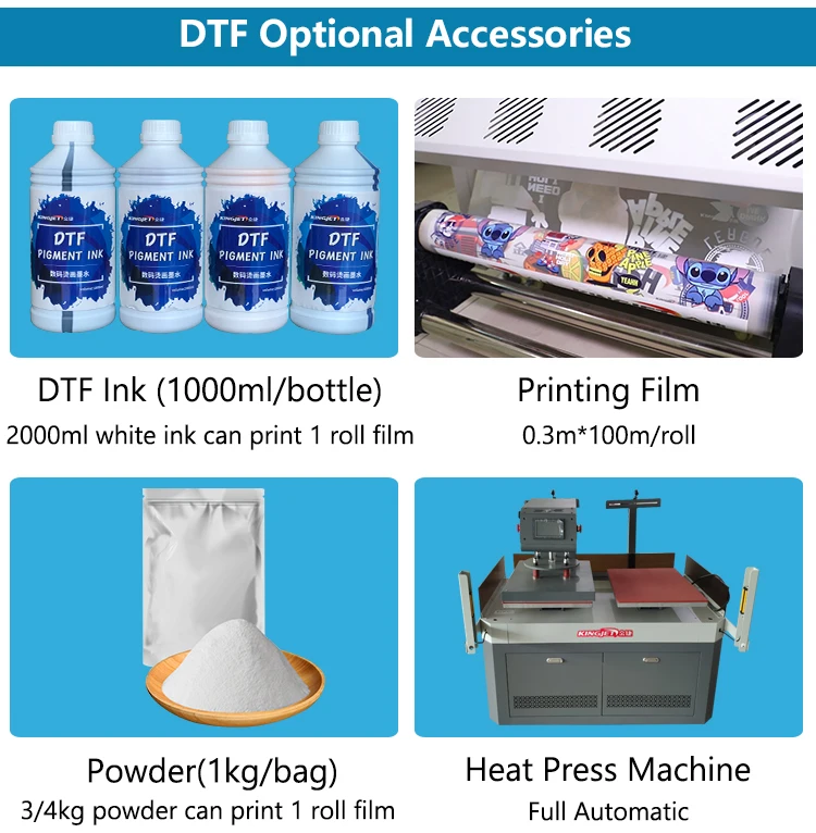 Factory Dual Head A3 Dtf Printer 60cm 4 Heads,A3 Dtg Printer T-shirt ...