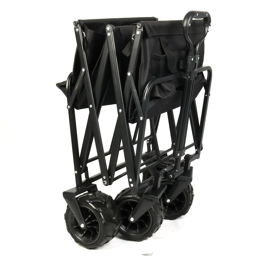 Adjustable Heavy Duty Collapsible Folding Utility Car Wagon Outdoor ...