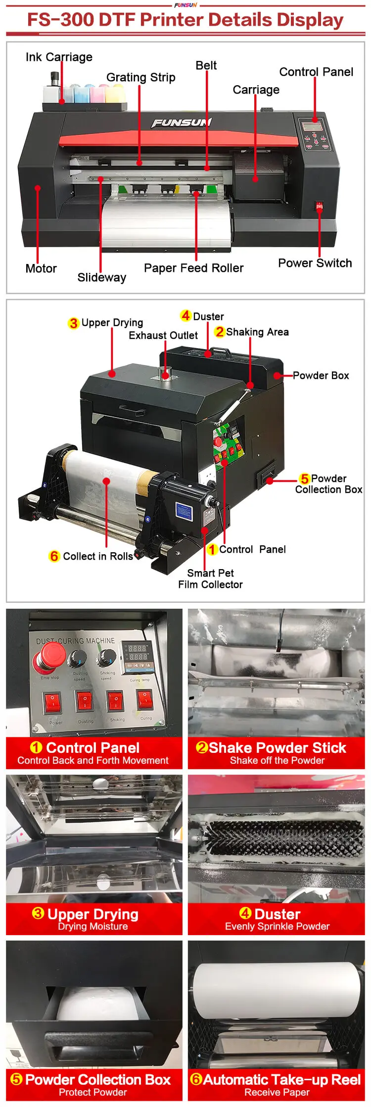Funsun 30cm Roll To Roll Dtf Printer Direct To Heat Transfer Pet Film ...