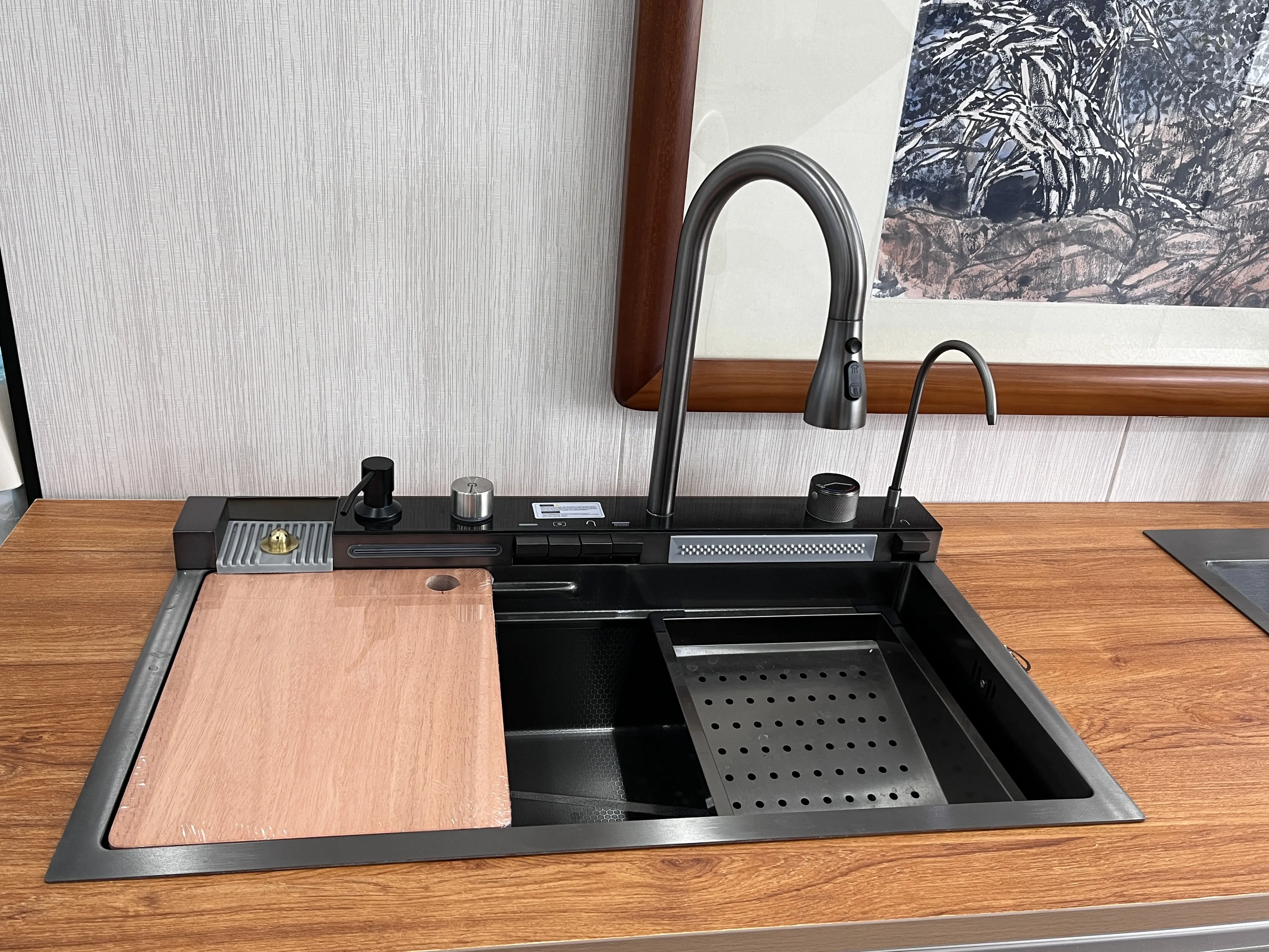 360 Degree Rotating Handle Kitchen Sink Faucet Single Bowl Bionic ...