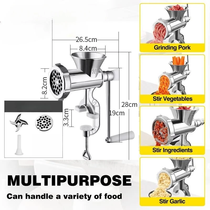 Manual Meat Grinder Sausage Maker Table Mount Pork Mincer Sausage ...