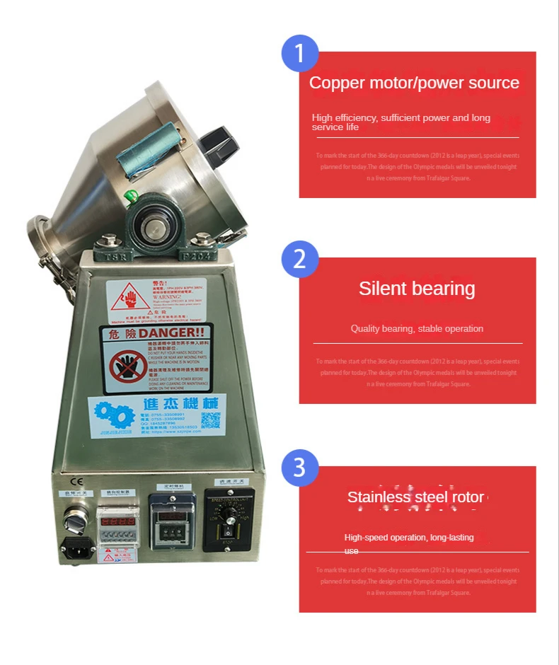 Small Dry Powder Mixer Granule Mixer 1KG 2KG 3KG Laboratory Mixer ...