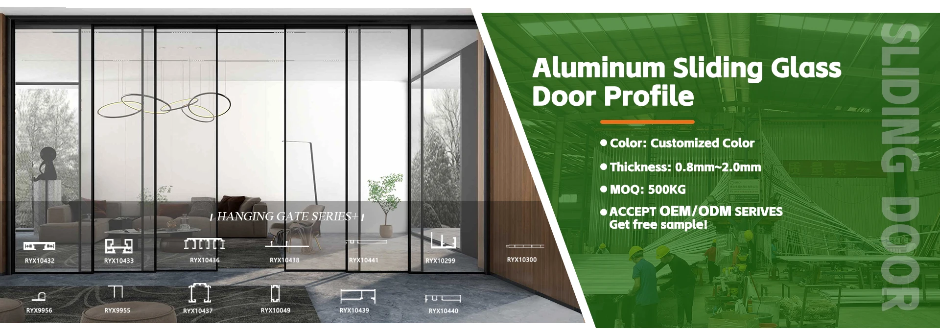 Hidden Railing Sliding Pocket Door Aluminum Extrusion Profiles Slide ...