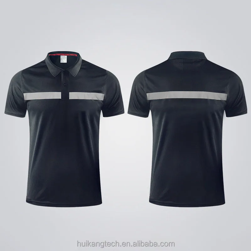 Black Work Shirt Men Safety Polo Shirt Summer Construction Workwear ...