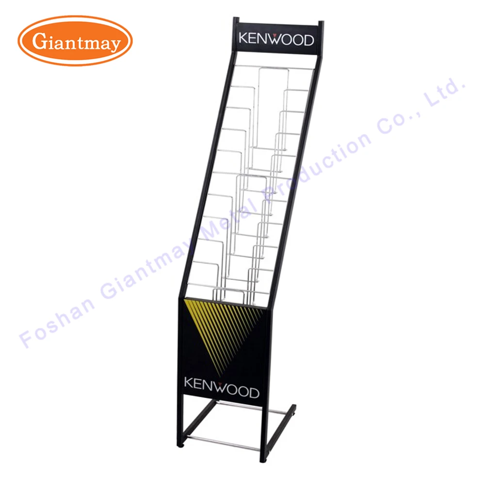 11 layers Free stand floor type metal wire shelf newspaper magazine ...