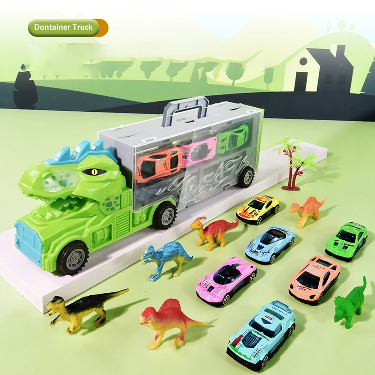 Toys Wholesale New Dinosaur Car Sliding Friction Car Toy Foldable ...