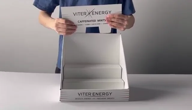 Cardboard Hanging Counter Stands Glossy Counter Keychain Display Stand ...