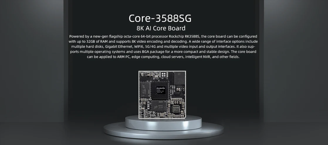 RK3588S BGA Package SOM Module - 32GB RAM, WIFI6, Linux