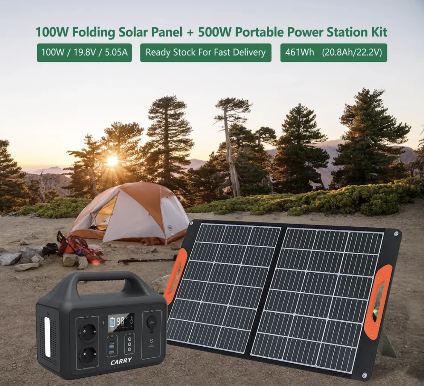 Hot Outdoor Folding Photovoltaic Panel 150w 200w 250w 400w Solar ...
