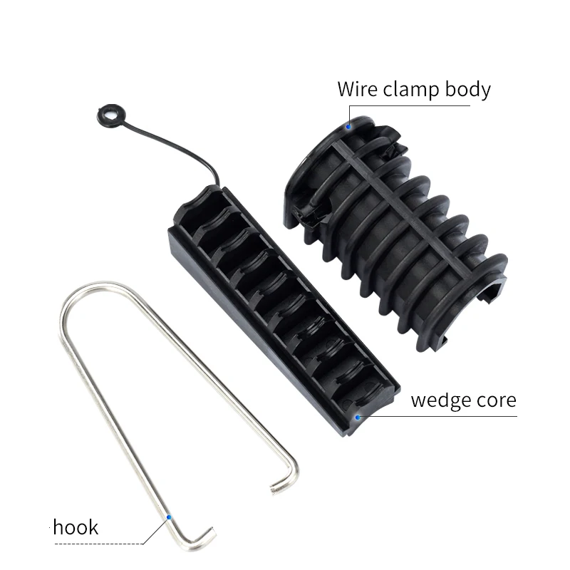 Wedge Type Cable Plastic Anchor Clamp Power Transmission Aerial ...