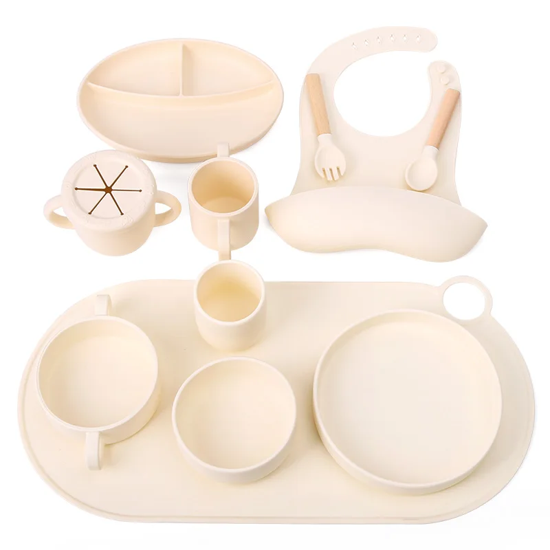 Kids Toddlers Weaning Eating Set - Eco-Friendly Silicone