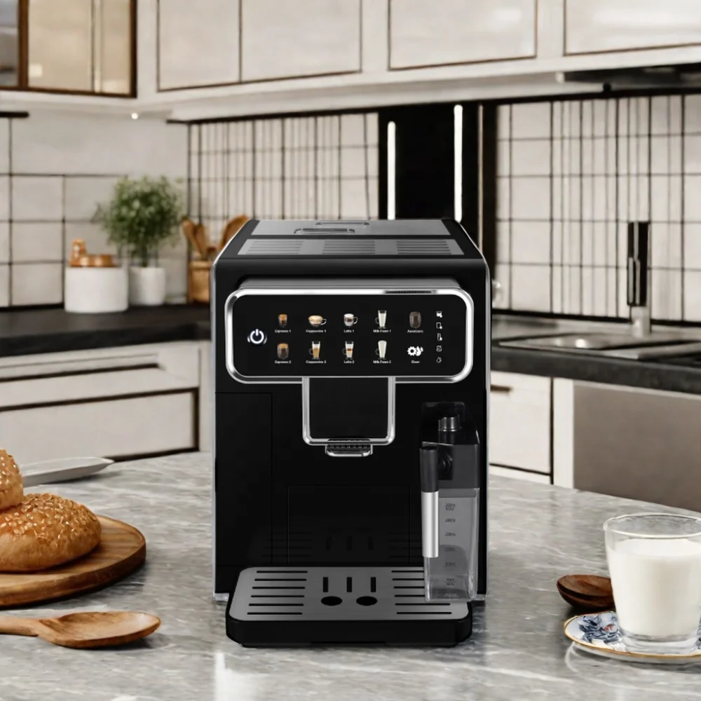 Bean to Cup Cafe Touch Screen Fully 15 bar Automatic Espresso Coffee ...