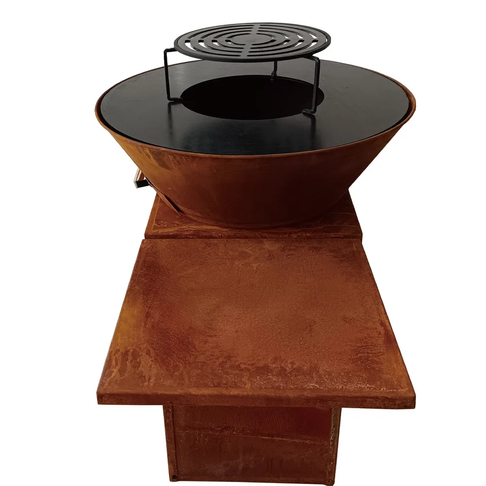 Heavy Duty Corten Steel Bbq Plate Patio Commercial Cooking Bbq Grill ...
