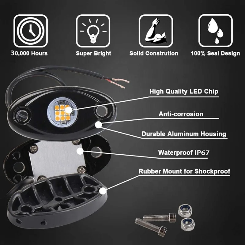 Waterproof Underbody Glow Trail Rig Lamp Underglow Led Neon Light For ...