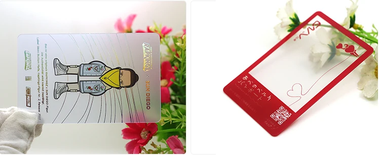 CMYK Printing Custom Clear PVC Name Visit Transparent Business Cards