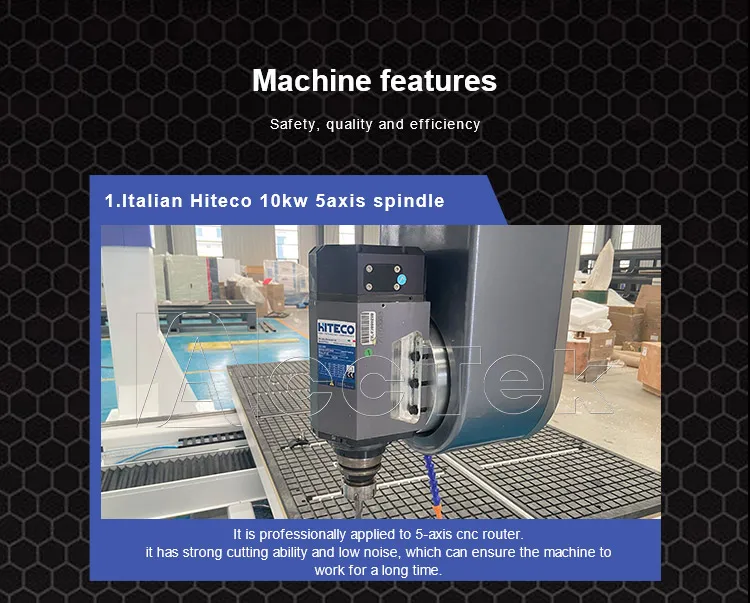 Acctek Auto Tool Changer 5 Axis Woodworking Cnc Router Machine For Wood Aluminum Foam 5 Axis Atc ...