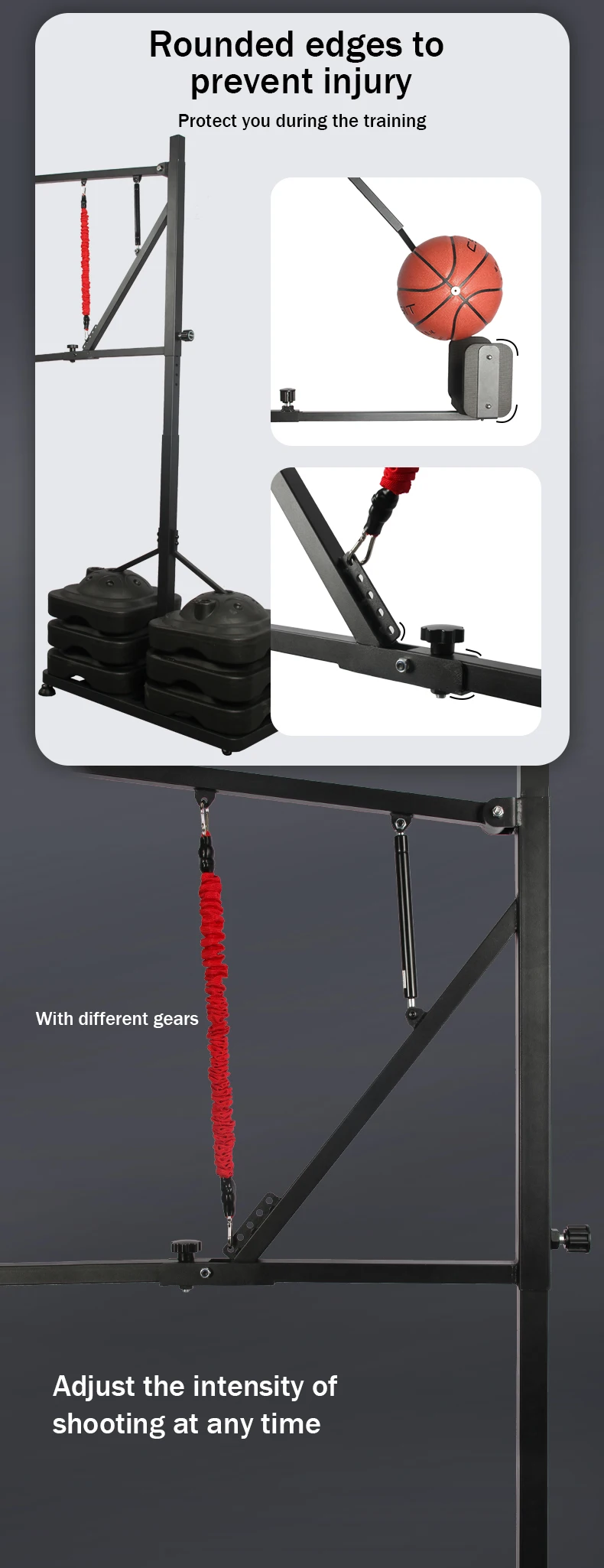 2025 Newest Basketball Shooting Trainer with Base and Wheel