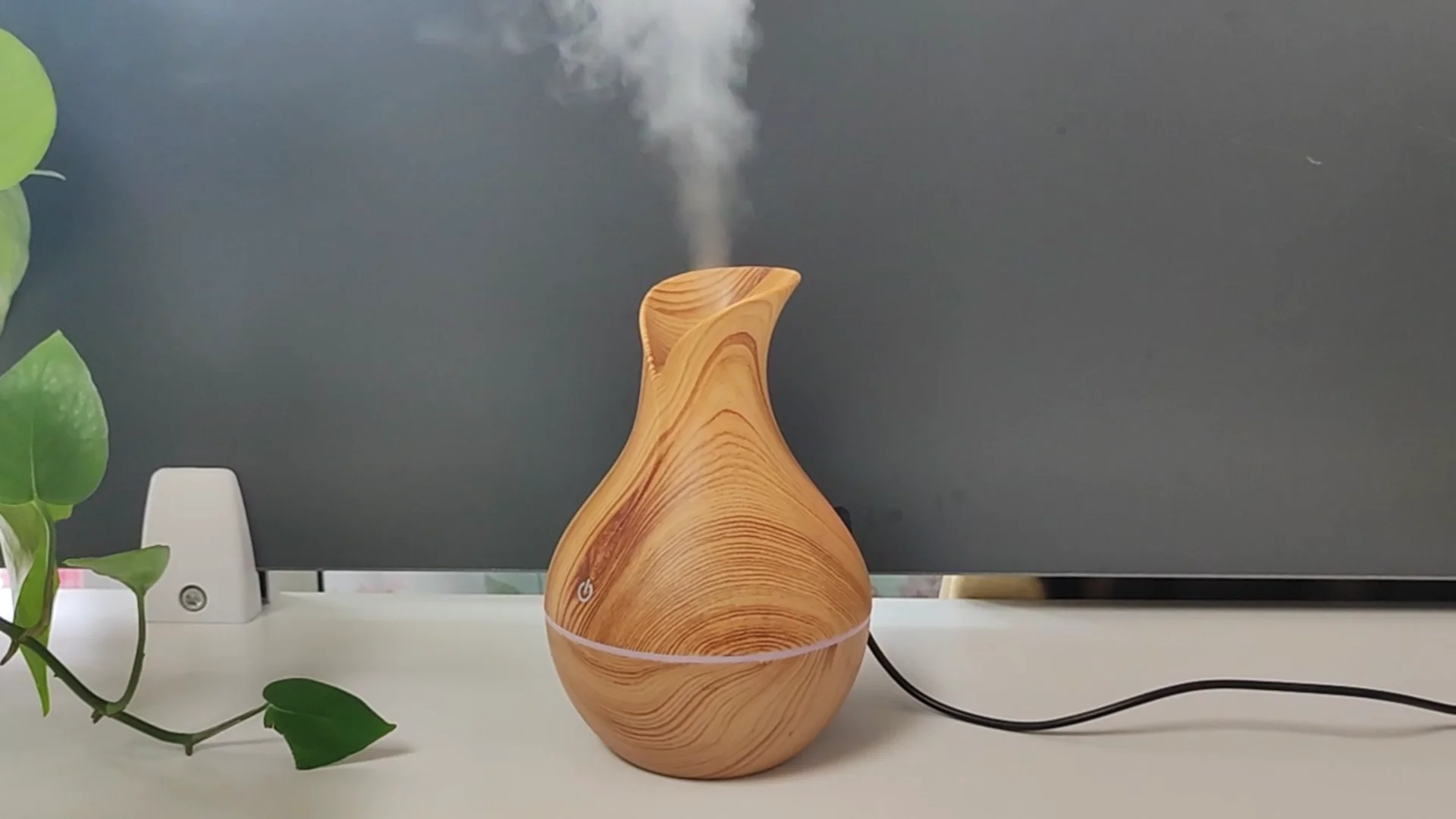 Fast Shipping Ultrasonic H2o H20 Humidifier 130ml Wood Grain Home ...