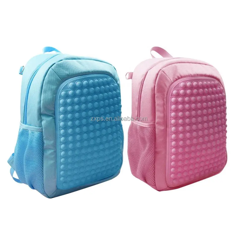 Stylish Pop Kids Rainbow Fidget Bubble Popit School Backpack Bag ...